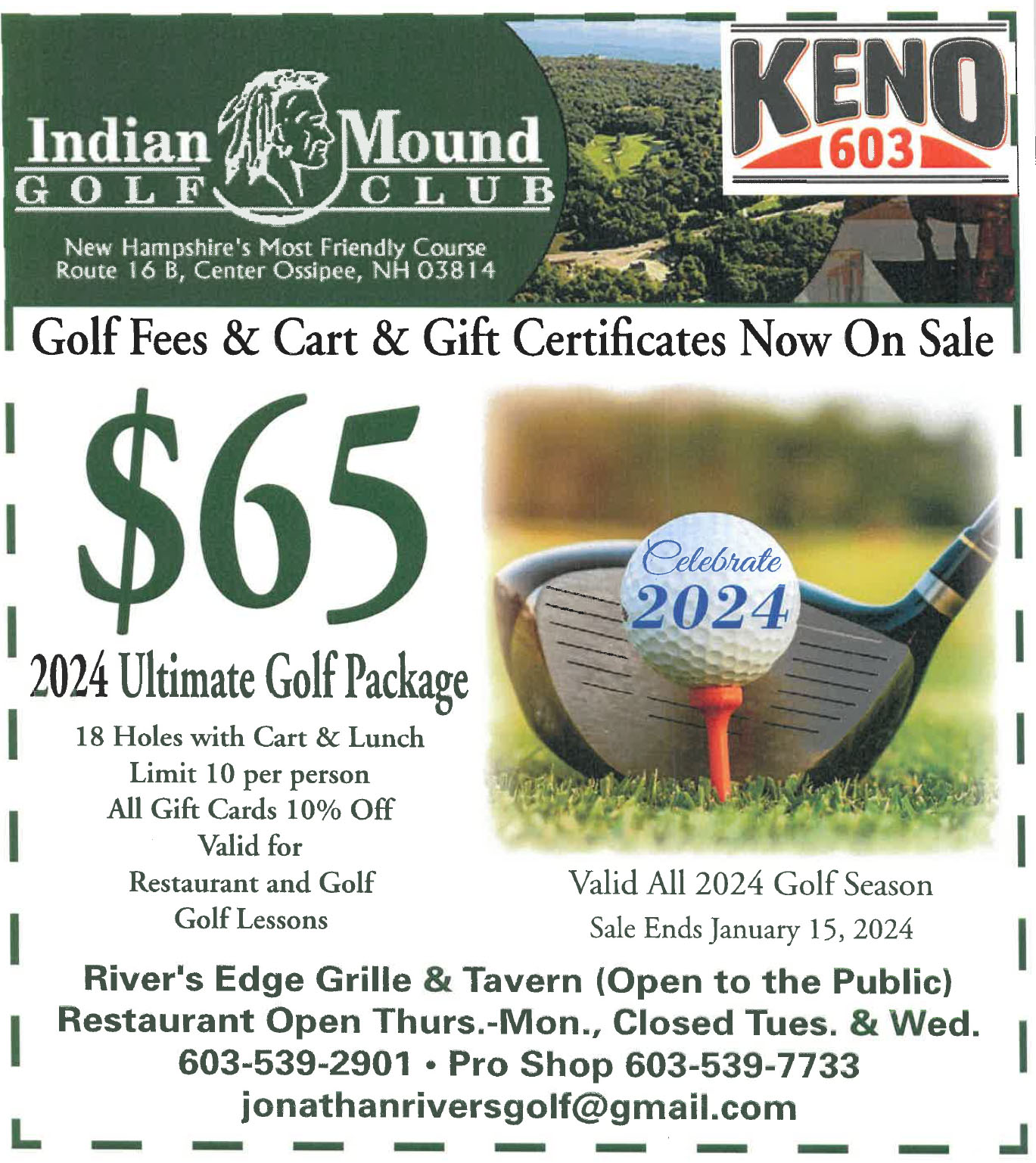 Specials - Indian Mound Golf Club